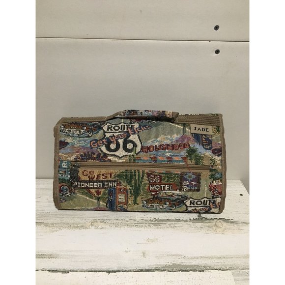 Jade | Other | Jade Route 66 Tapestry Look Handled Bag With Wheels ...